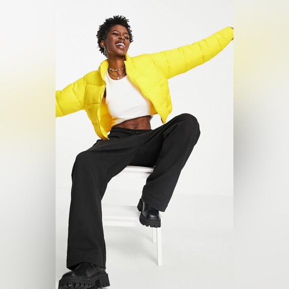 ASOS | Jackets & Coats | Nwt Asos Yellow Cropped Puffer Jacket | Poshmark